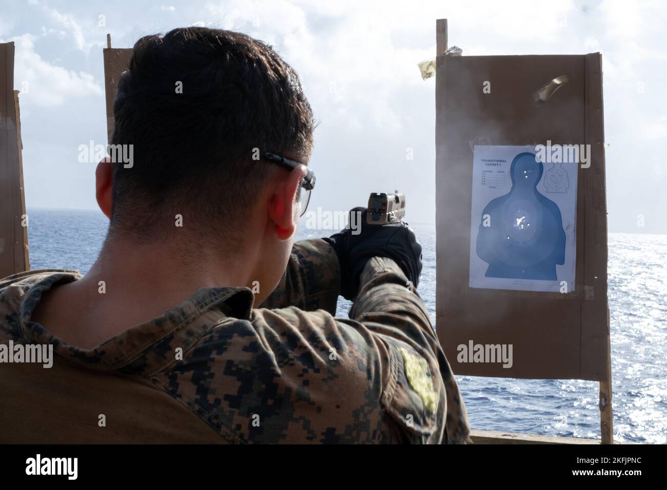 U.S. Marine Corps Sgt. Juan Martinez, an assault man with Battalion Landing Team 2/5, 31st ...
