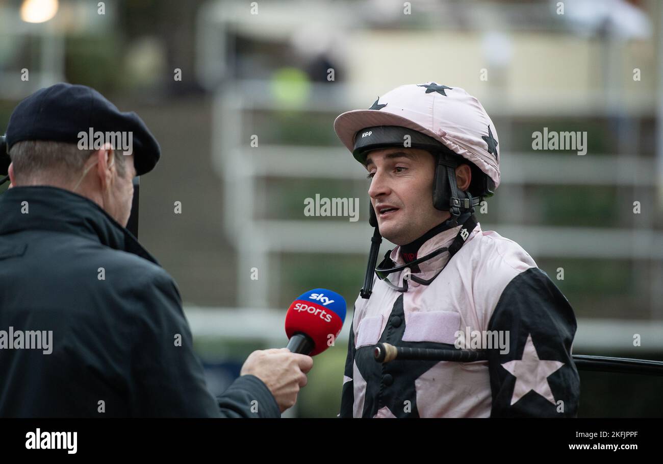 Ascot, Berkshire, UK. 18th November, 2022. Jockey Henry Brooke riding ...