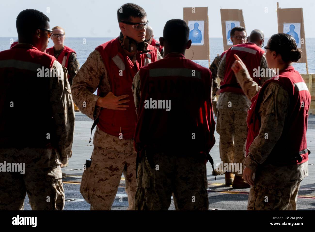 U.S. Marine Corps range safety officers with Combat Logistics Battalion ...