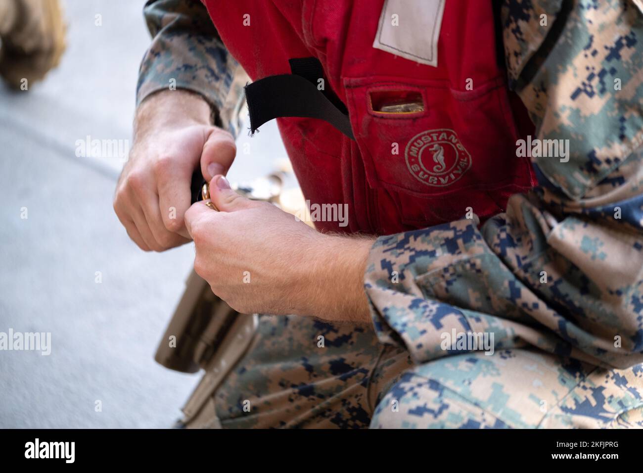 A U.S. Marine with Combat Logistics Battalion 31, 31st Marine ...