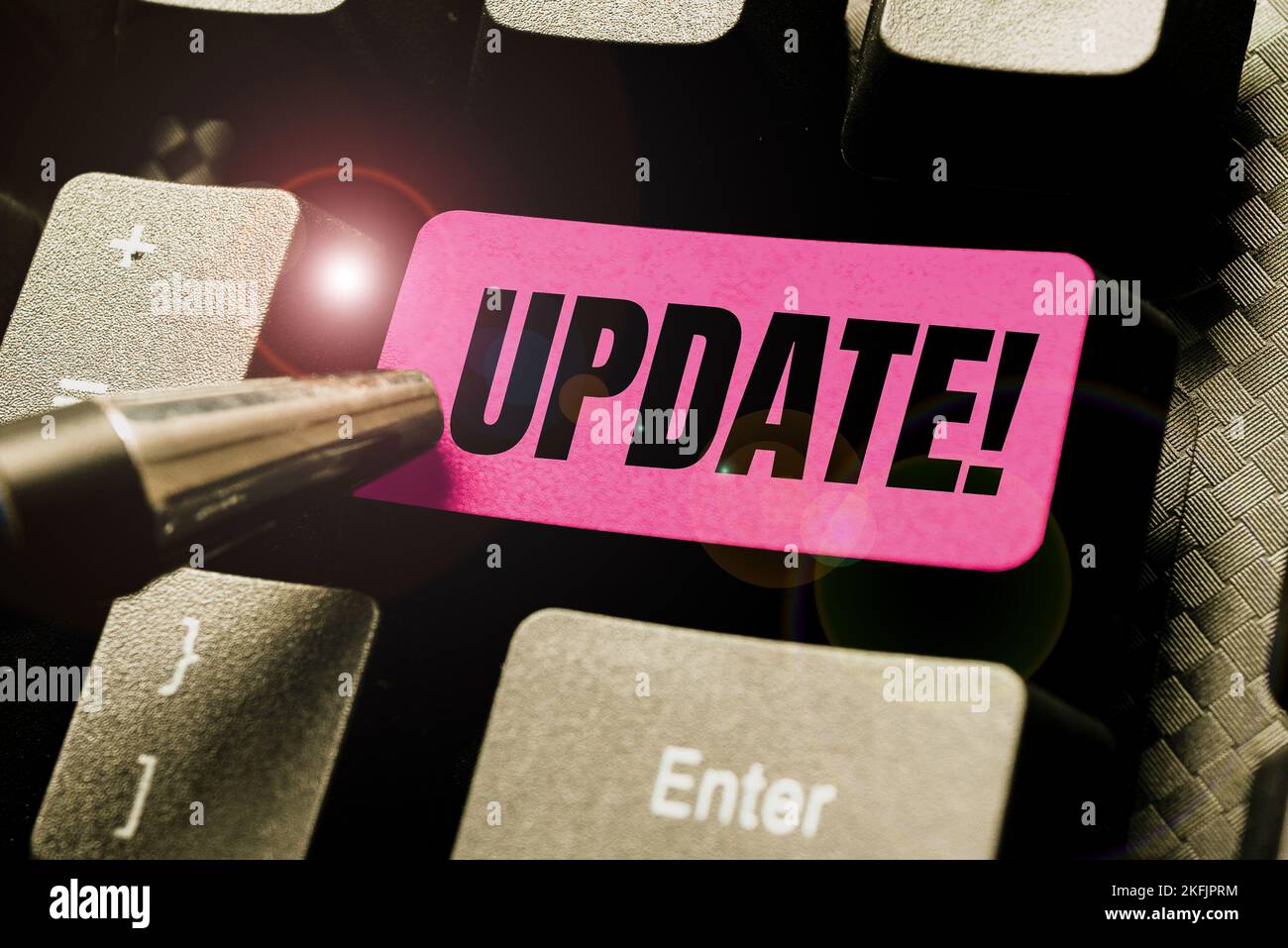 Sign displaying Update. Business approach Up to date Make something ...