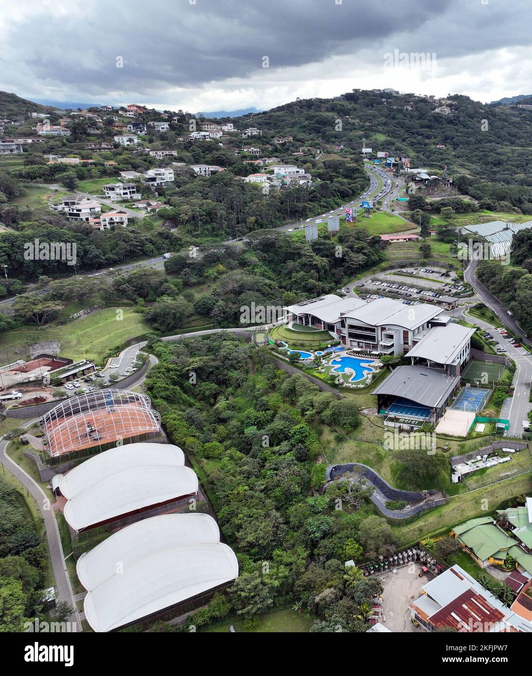 Aerial View of the Santa Ana Country Club in Costa Rica Stock Photo - Alamy