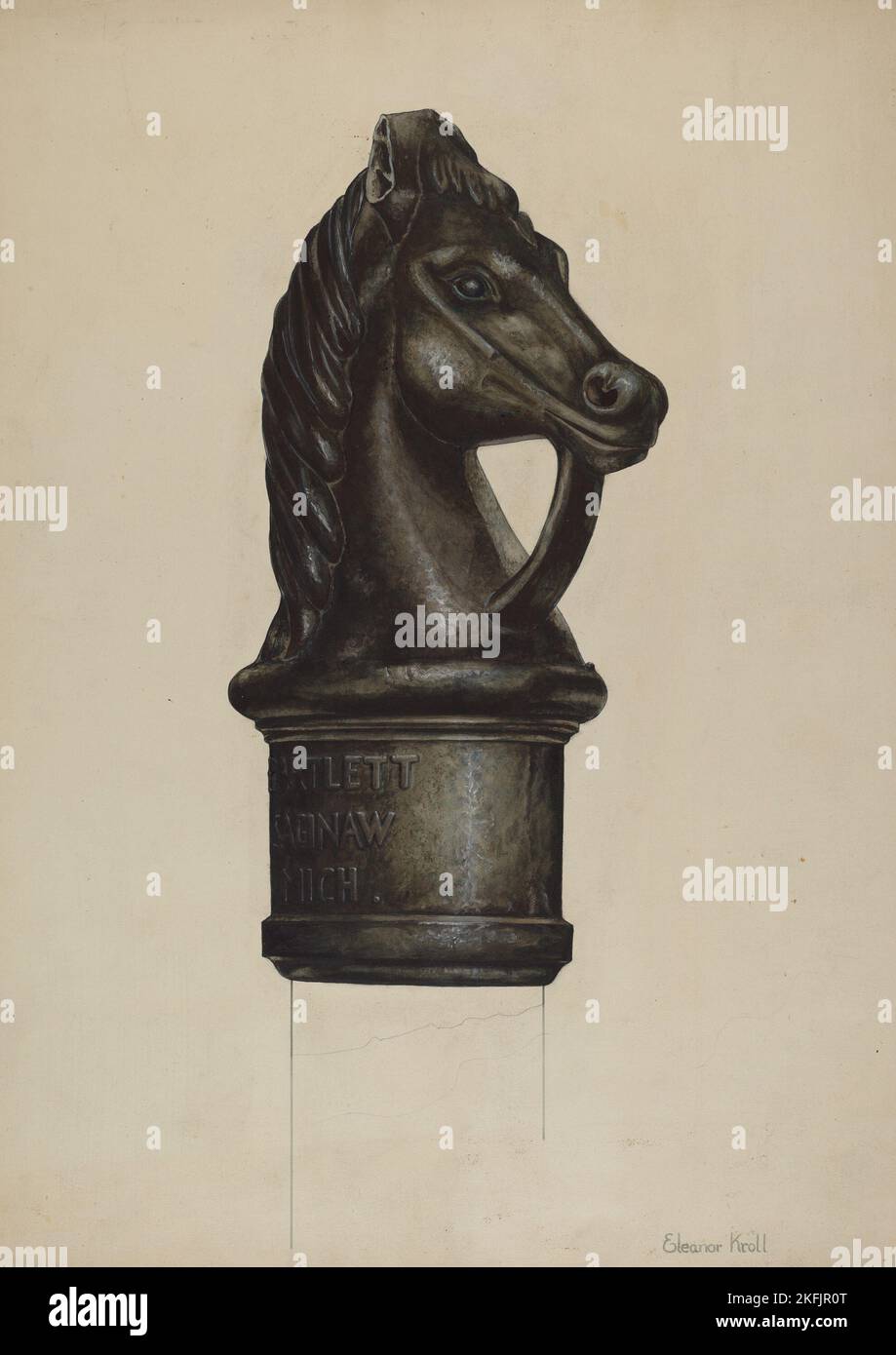 Hitching Post, c. 1937 Stock Photo - Alamy