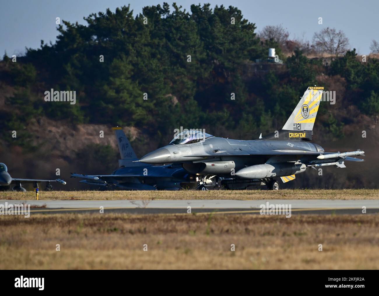 One of five F-16 Fighting Falcons assigned to the 80th Fighter Squadron ...