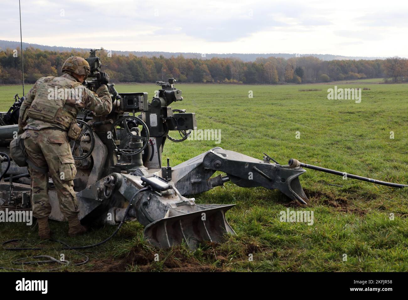 A U.S. Soldier assigned to C Battery, Field Artillery Squadron, 2nd ...