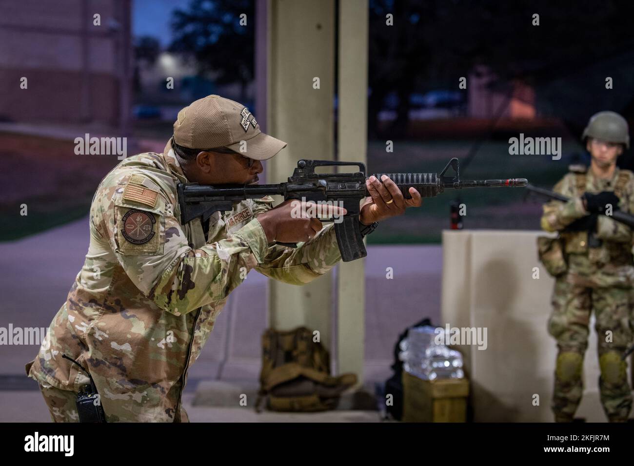 TSgt. Justin Gachett, 343rd Training Squadron instructor, illustrates ...