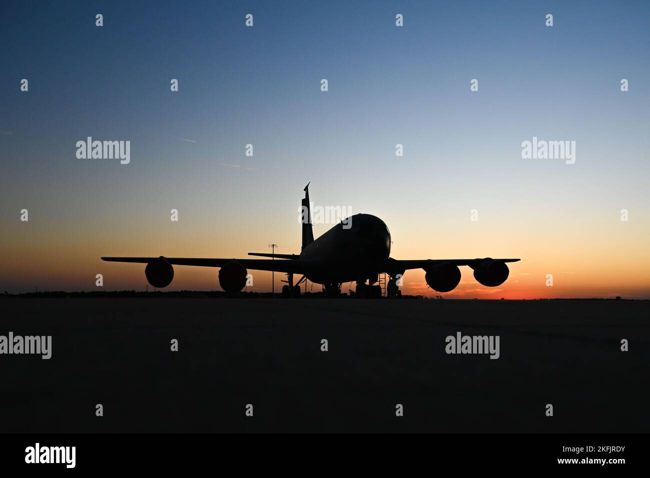 A KC-135 Stratotanker aircraft assigned to the 6th Air Refueling Wing ...