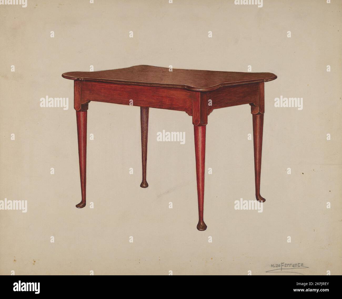 Card Table, 1935/1942 Stock Photo - Alamy