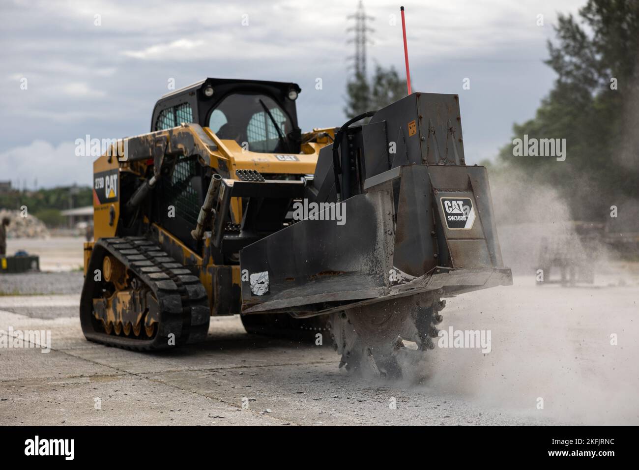 A U.S. Marine with Marine Wing Support Squadron 172 operates a wheel ...