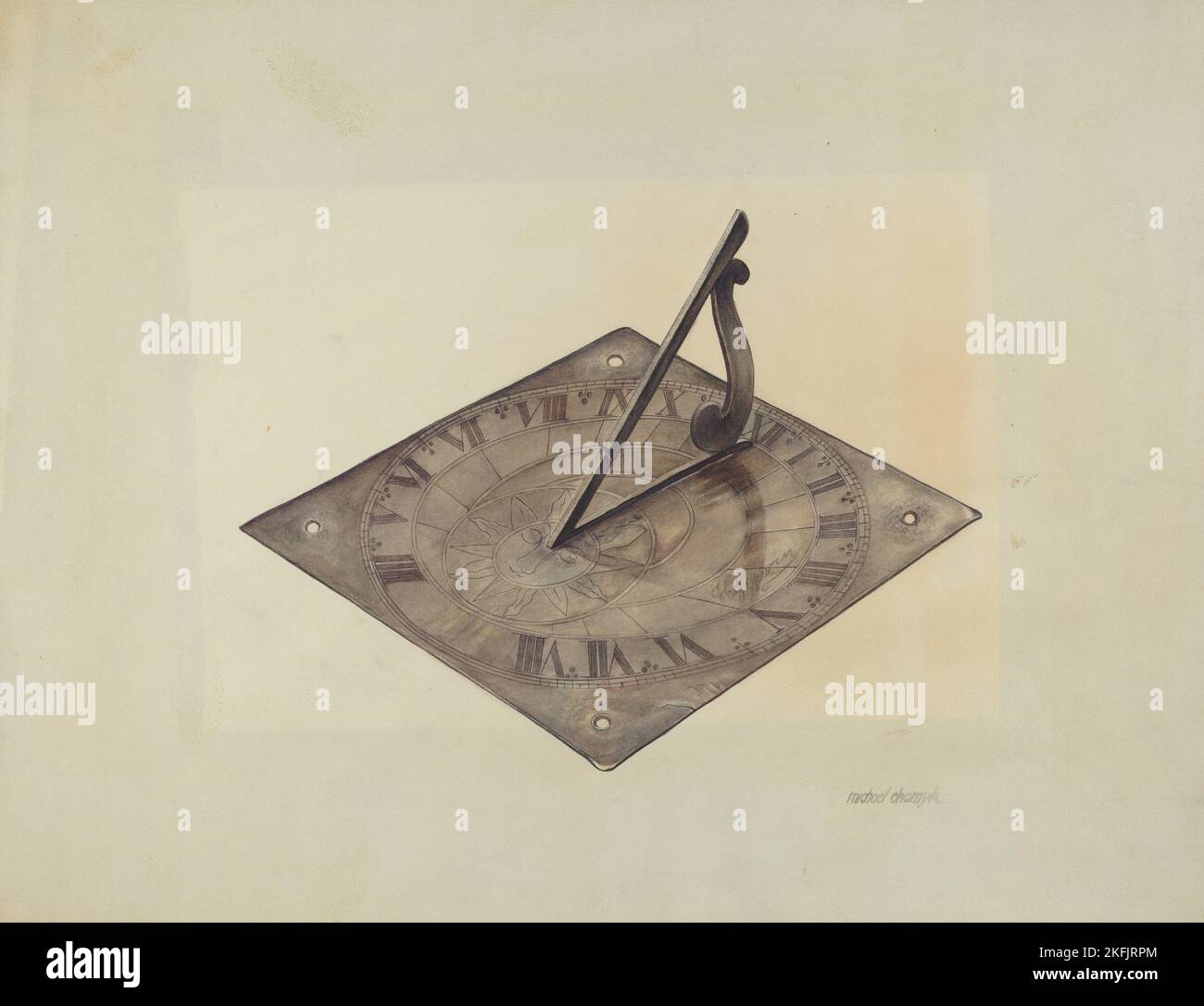 Sun Dial, c. 1938 Stock Photo - Alamy