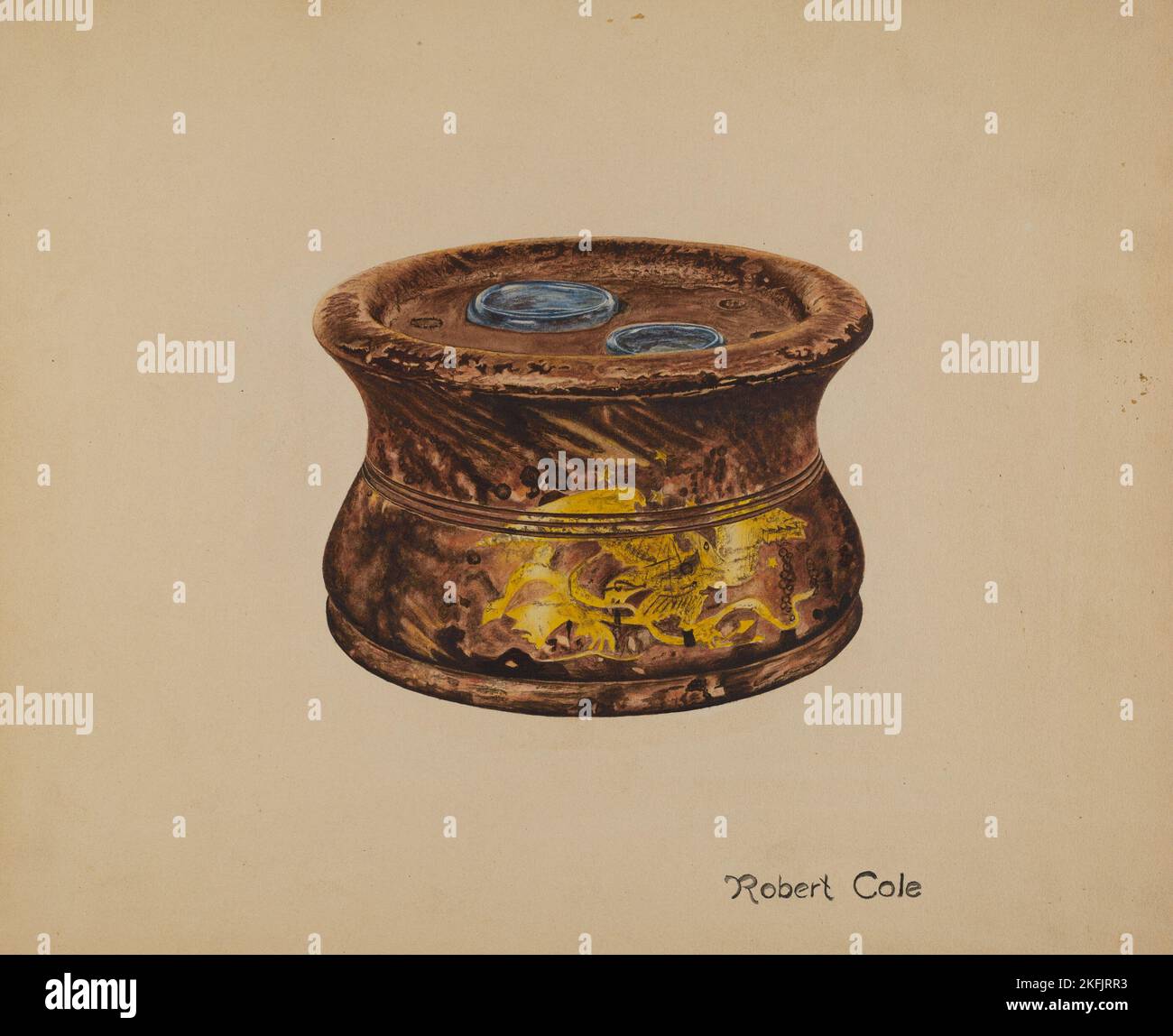 Watercolor with pen and brown ink and graphite hi-res stock photography ...