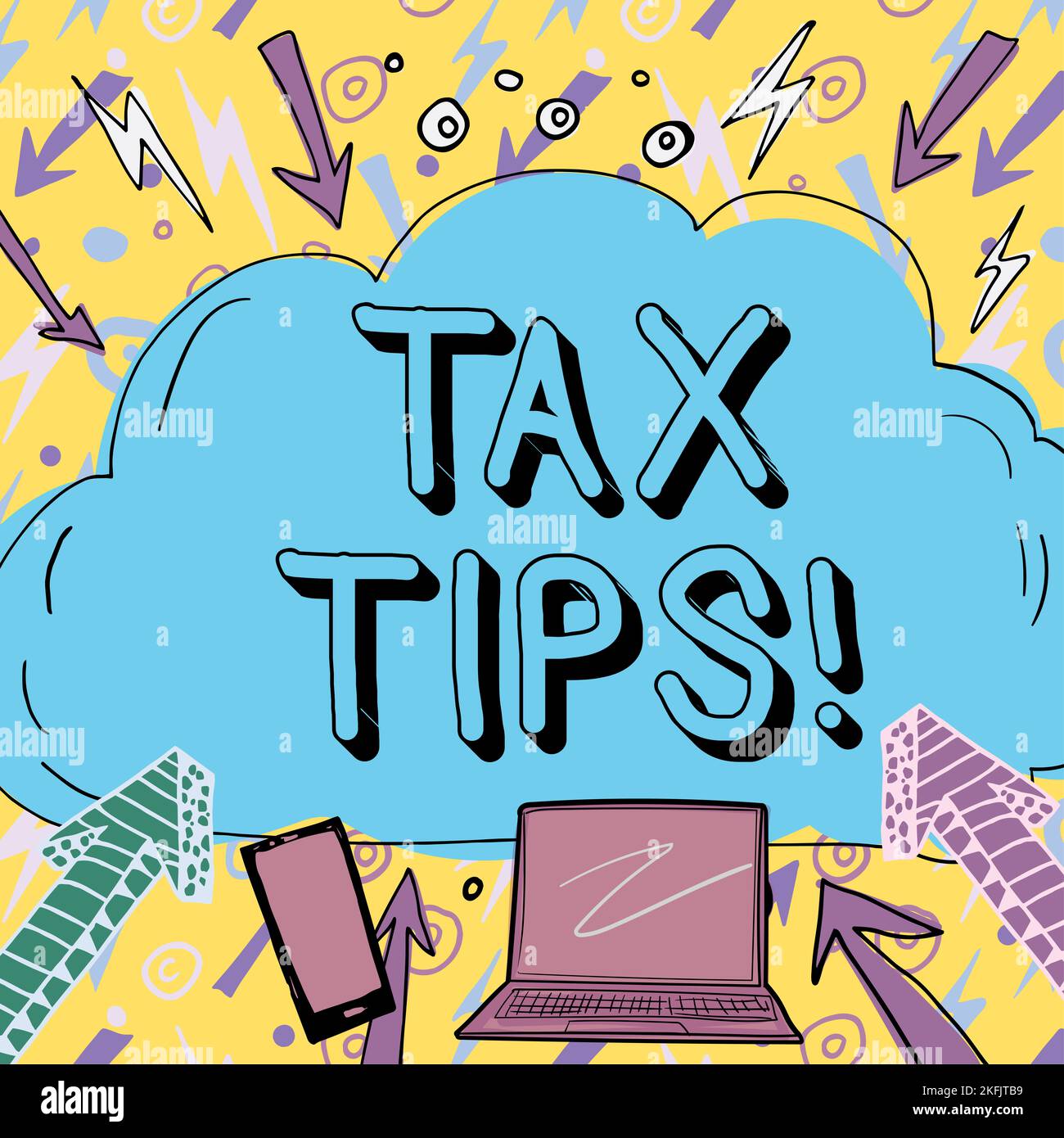 Sign displaying Tax Tips. Business idea Help Ideas for taxation ...