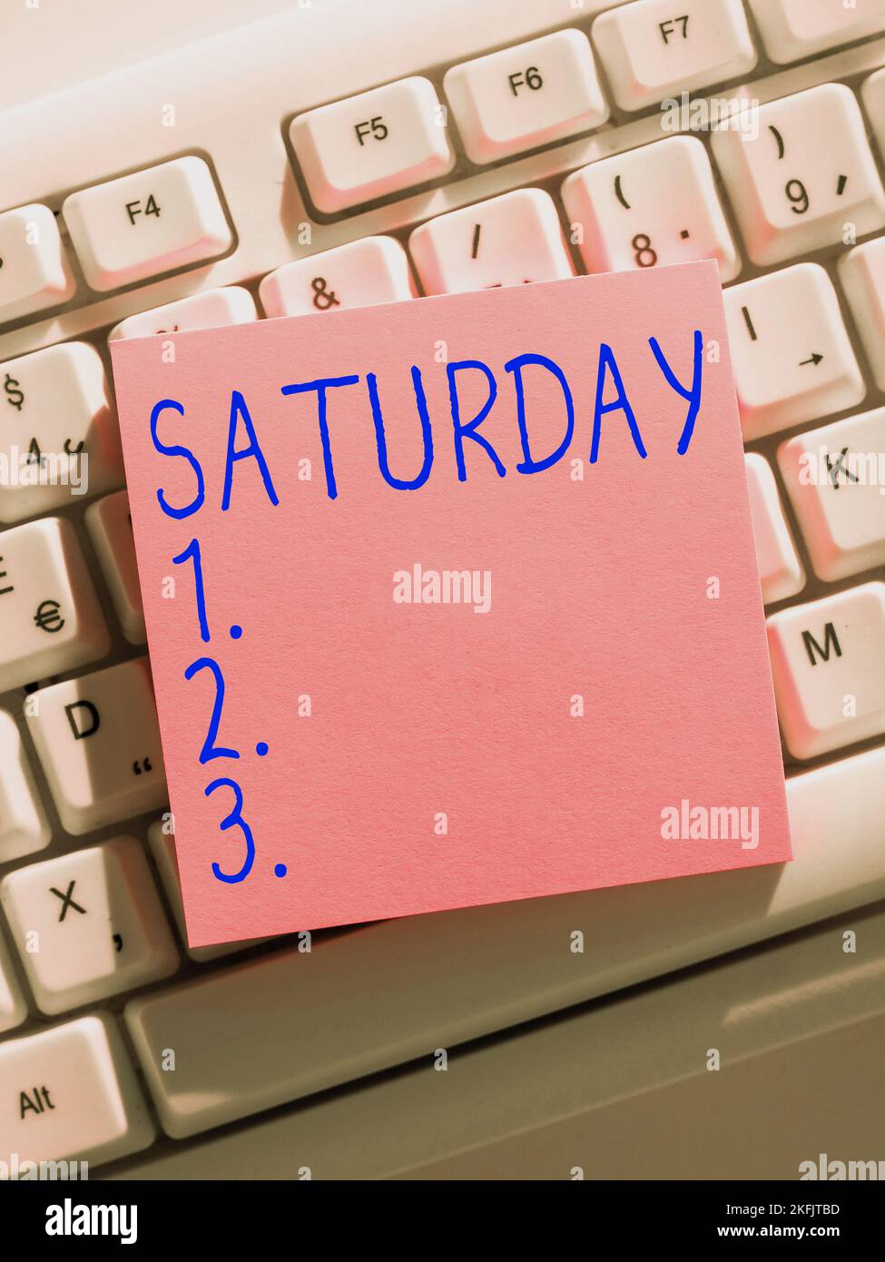 Text showing inspiration Saturday. Business approach First day of the ...