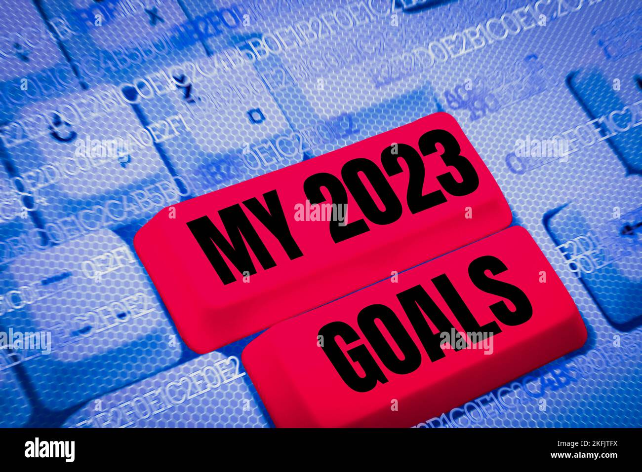 Conceptual caption My 2023 Goals. Internet Concept setting up personal ...