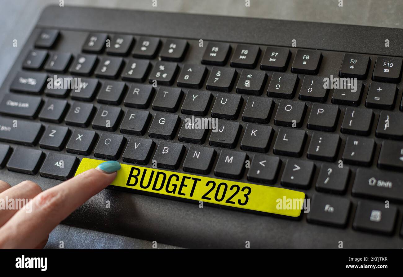 Inspiration showing sign Budget 2023. Business idea estimate of income ...