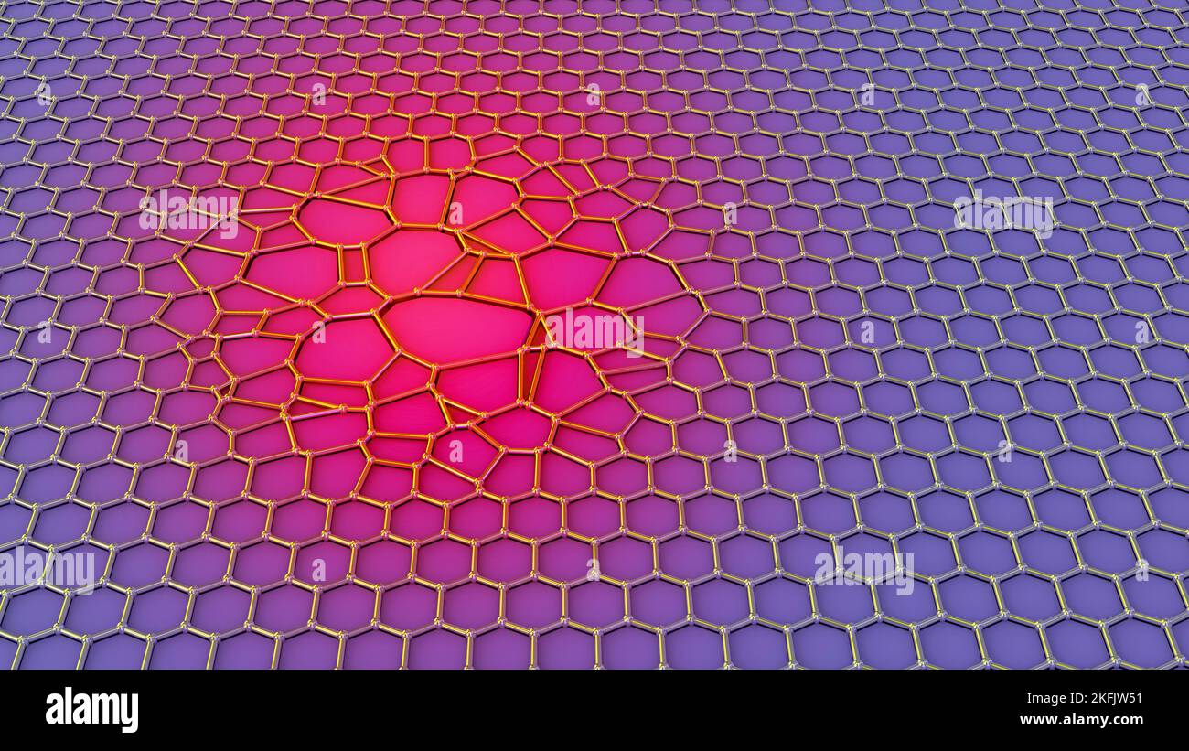 Graphene disorders, conceptual illustration Stock Photo - Alamy