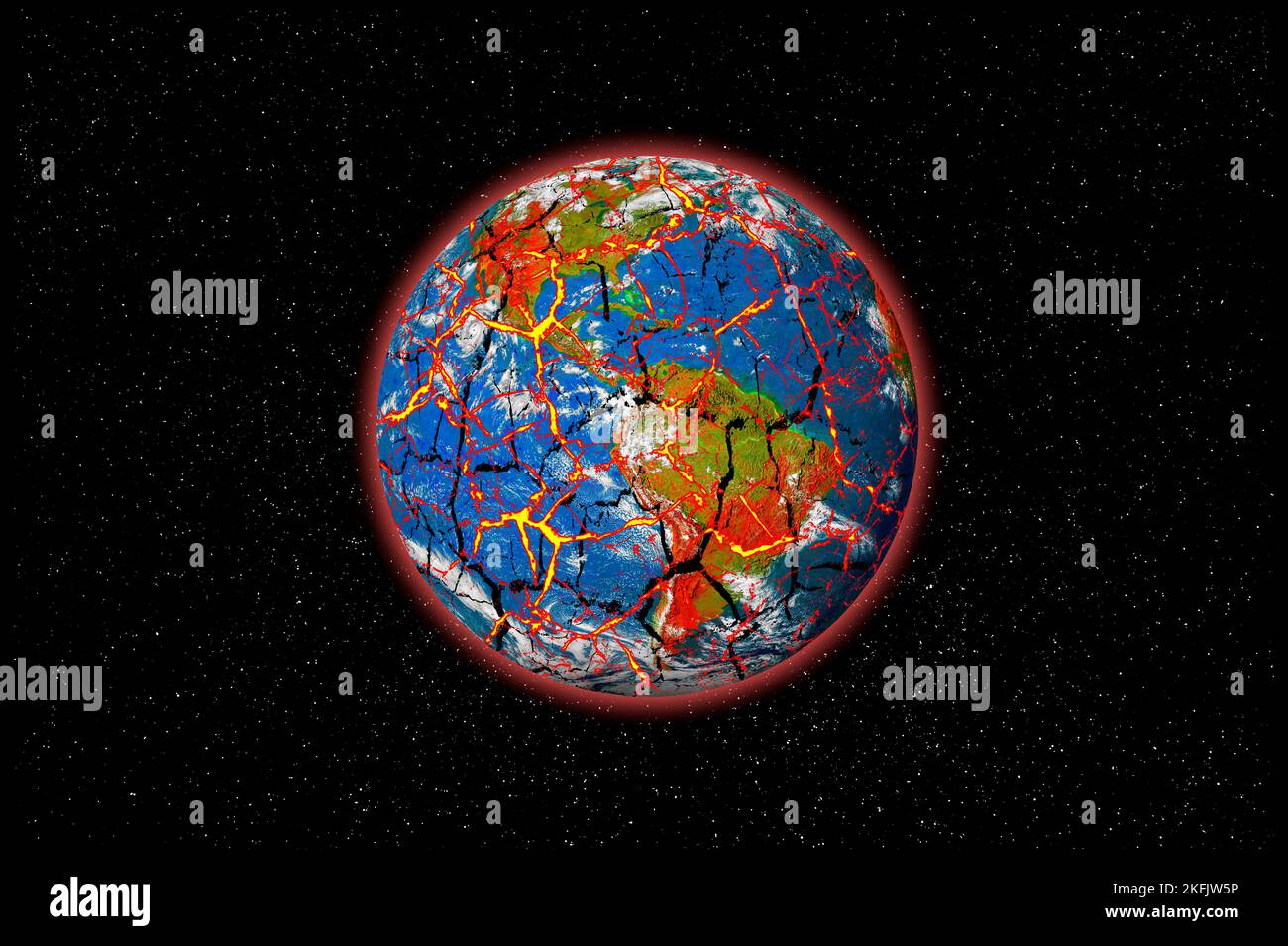 Planet earth cracked hi-res stock photography and images - Alamy