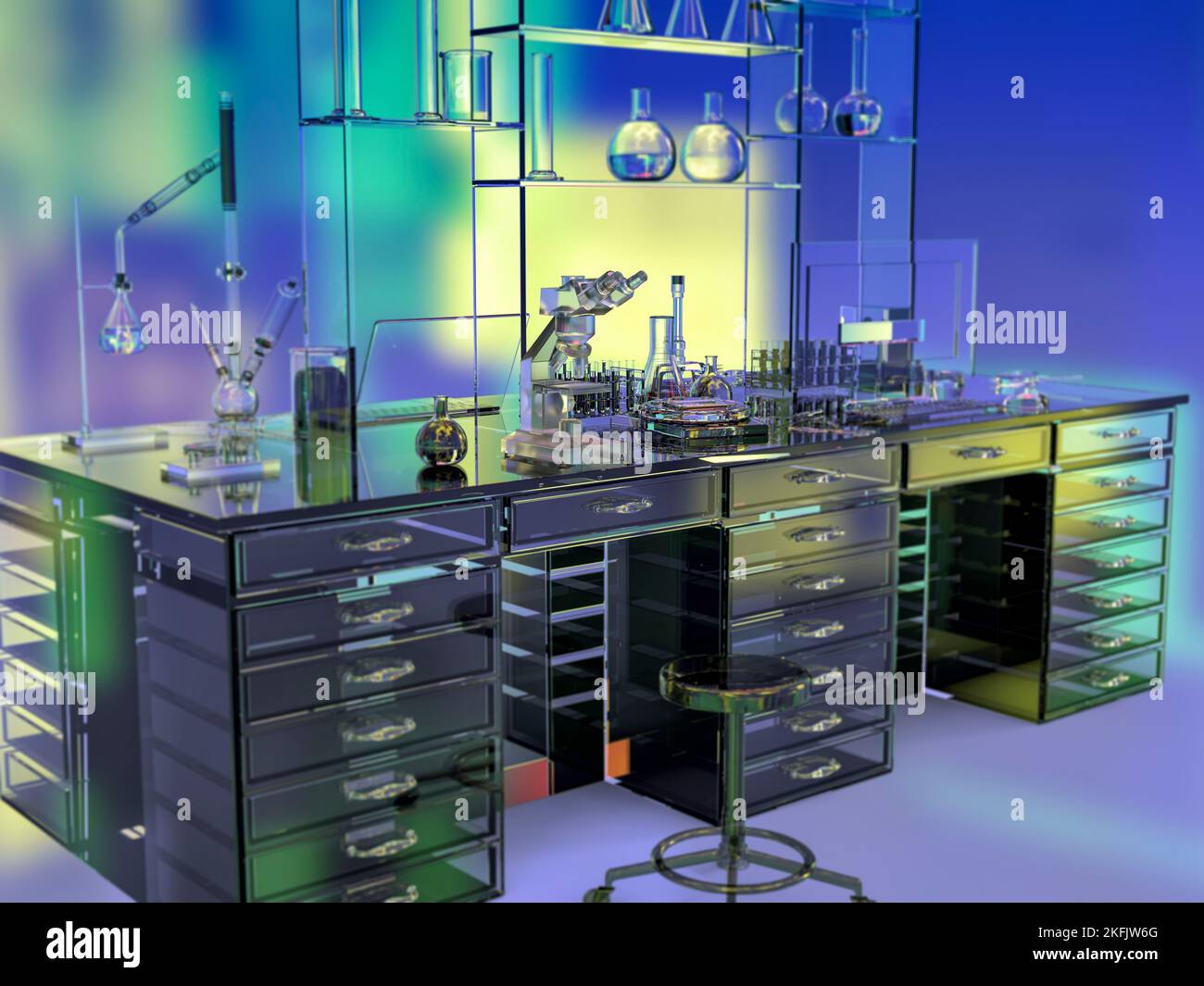 Chemical laboratory, illustration Stock Photo - Alamy