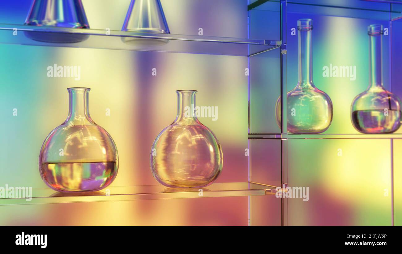 Laboratory glassware, illustration Stock Photo - Alamy