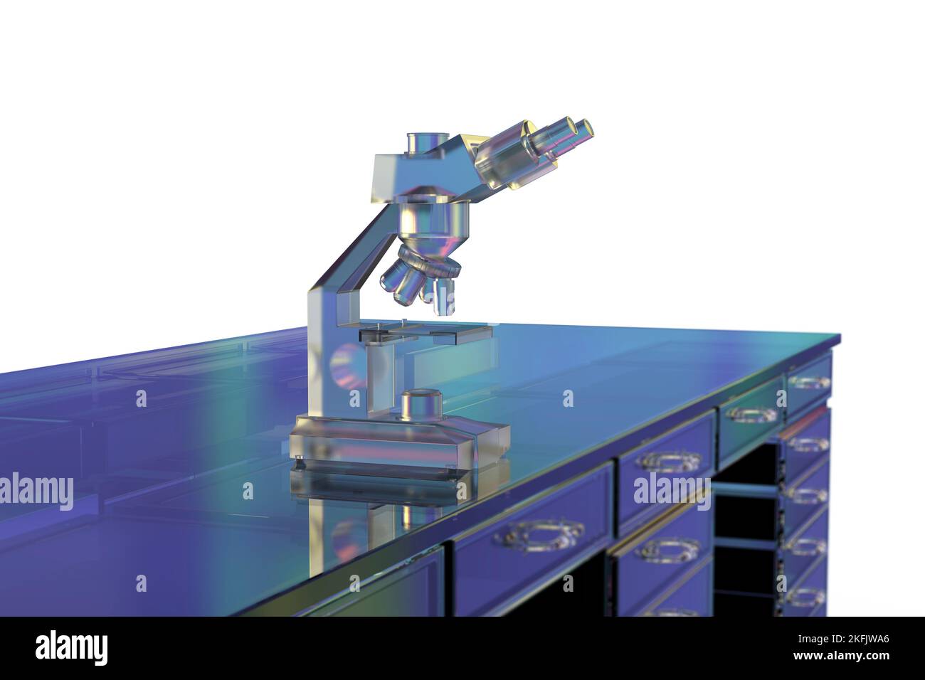 Optical light microscope, illustration Stock Photo - Alamy