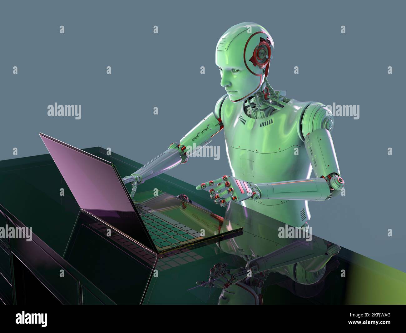 Ai robot laptop hi-res stock photography and images - Alamy
