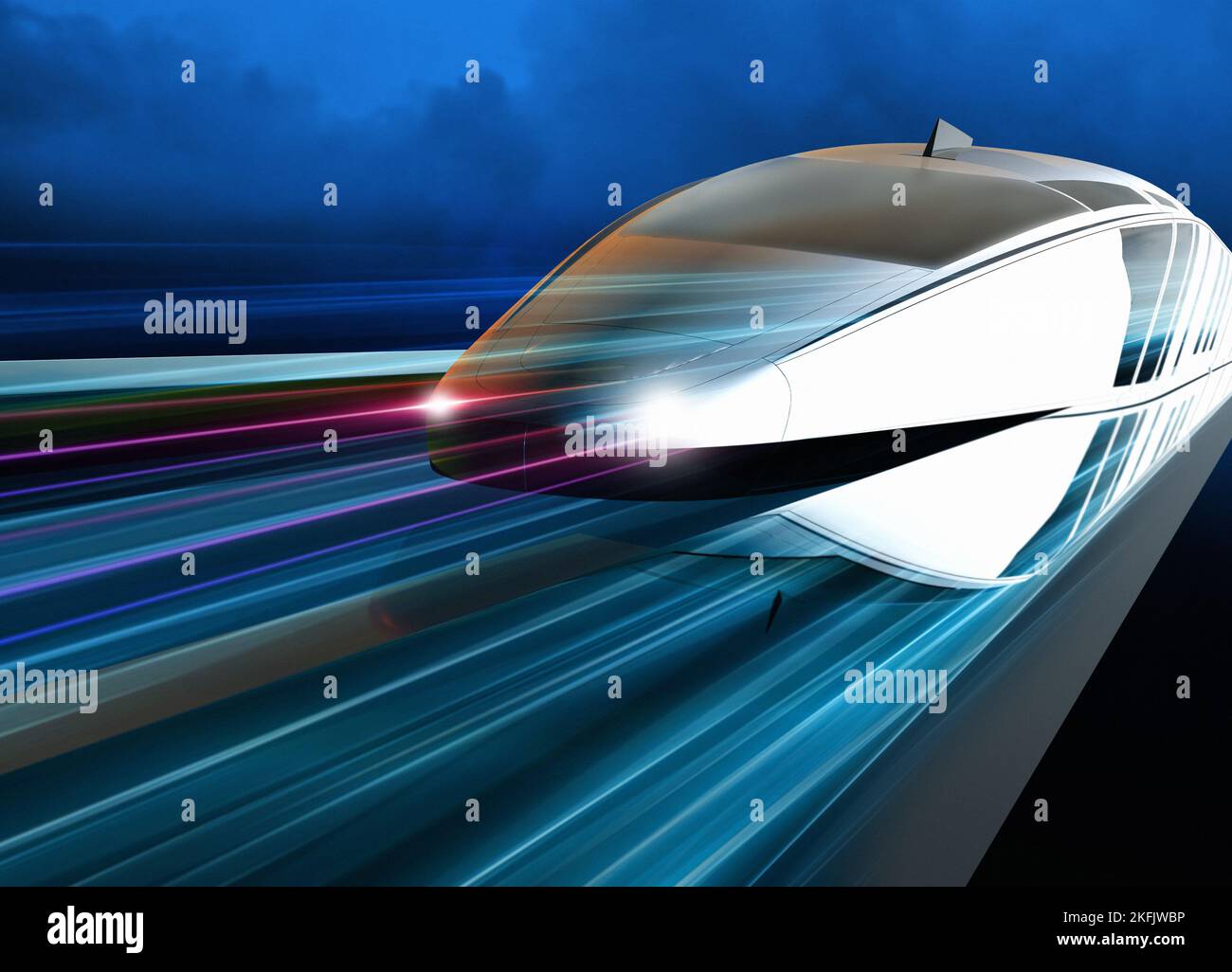 Hovertrain, conceptual illustration Stock Photo - Alamy