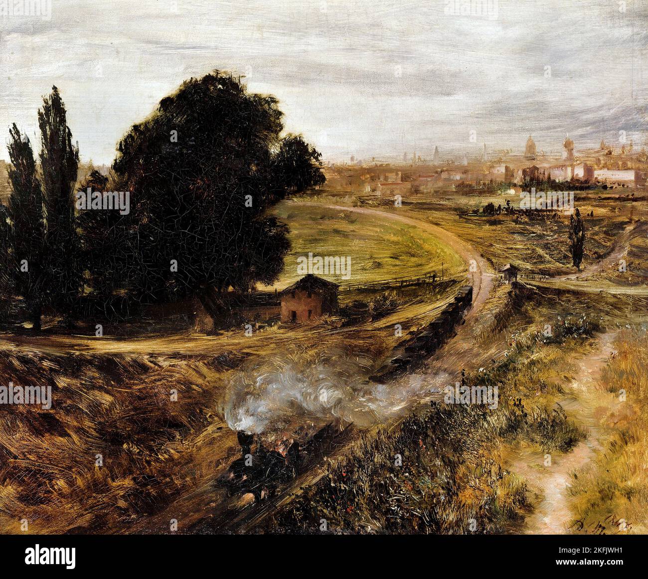 Adolph von Menzel; The Berlin-Potsdam Railway; 1847; Oil on canvas ...