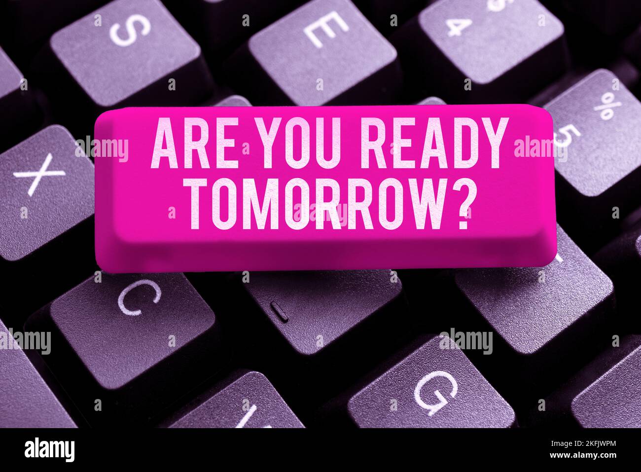 Hand writing sign Are You Ready Tomorrow. Business overview Preparation ...