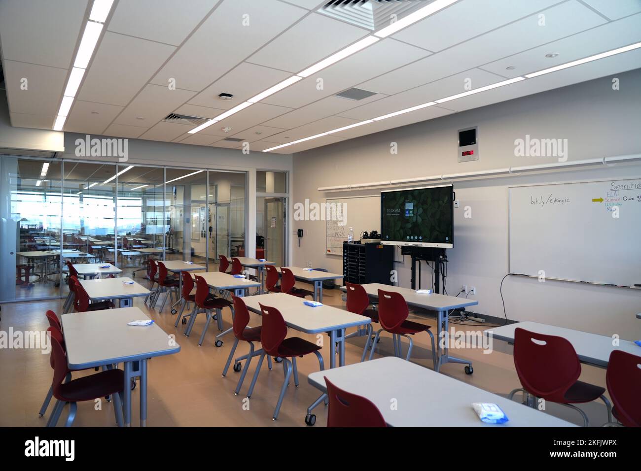 A typical classroom in E.J. King Middle High School on Commander Fleet ...