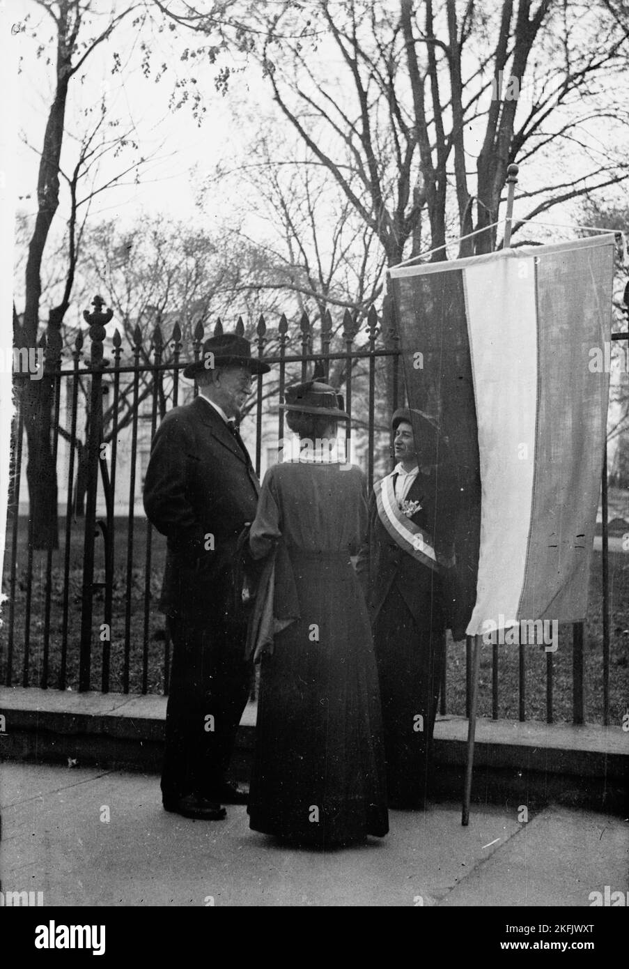Woman Suffrage - David Starr Jordan And Wife Talking with White House ...