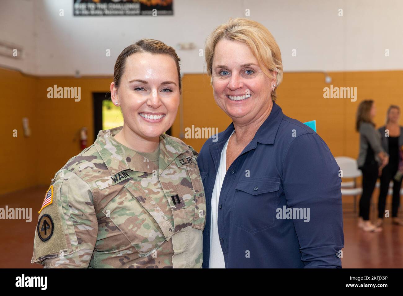 U.S. Army Capt. Jennifer Wain poses with her mother at a change of ...