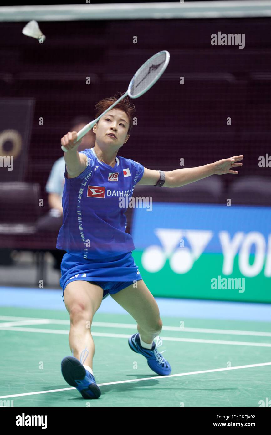 SYDNEY, AUSTRALIA - NOVEMBER 17: Nozomi Okuhara of Japan in action ...