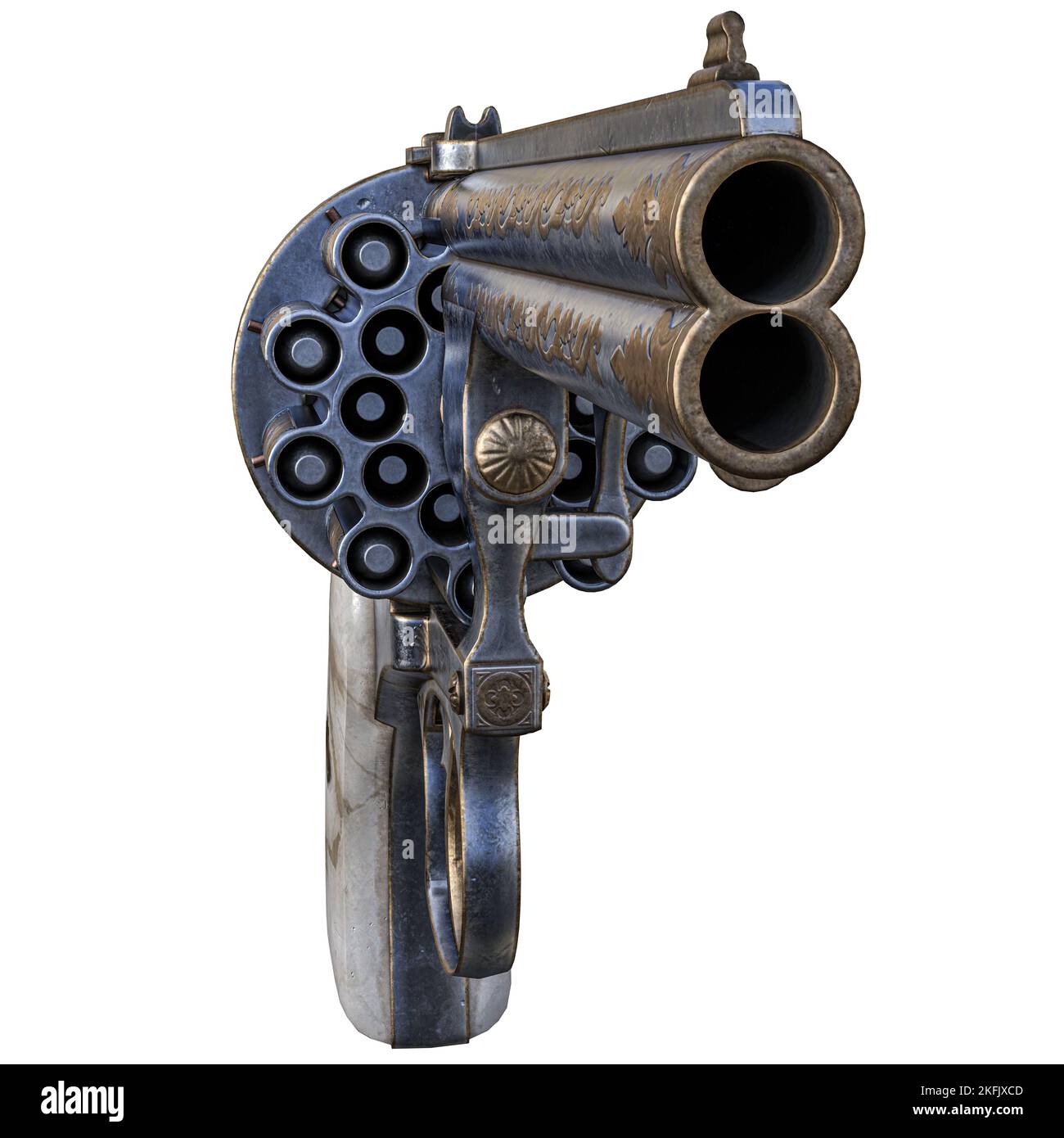 3D illustration of an Old West revolver Stock Photo - Alamy