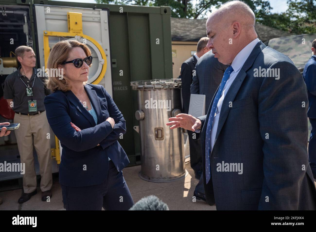 Deputy Secretary of Defense Kathleen H. Hicks tours the 2022 Pentagon Energy Expo, which ...