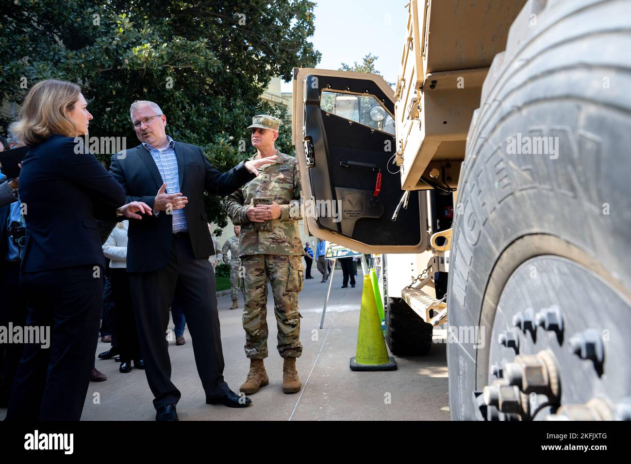 Deputy Secretary of Defense Kathleen H. Hicks tours the 2022 Pentagon Energy Expo, which ...