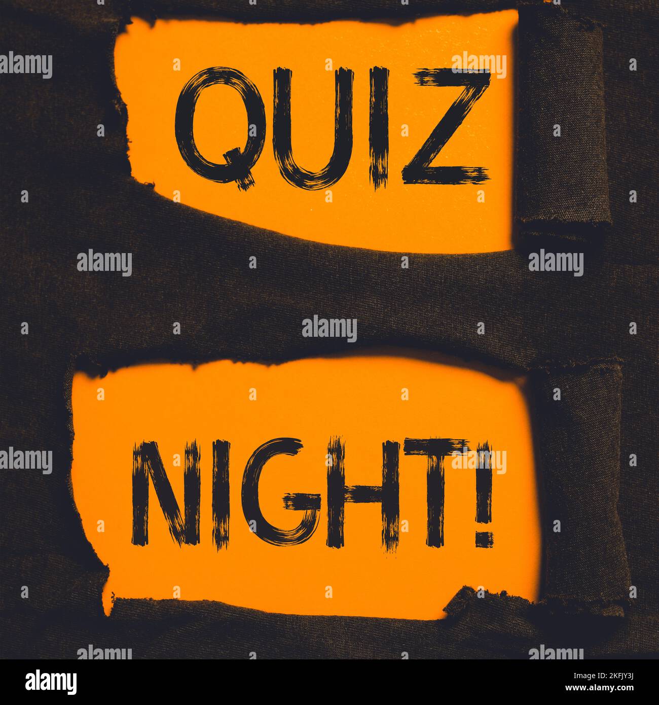 Sign displaying Quiz Night. Word Written on evening test knowledge ...