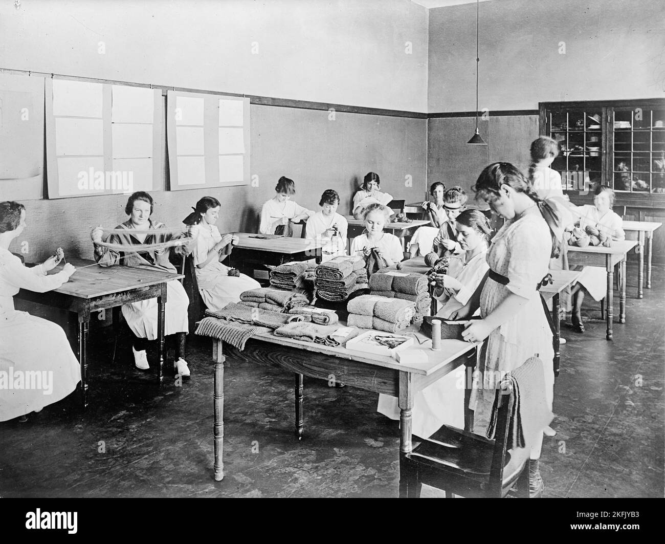 Red Cross Garment Division, Misc. Views of Work Rooms And Women Sewing ...