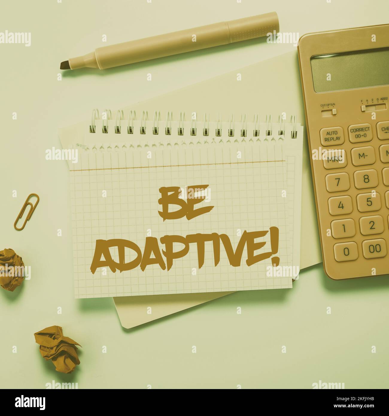 Conceptual caption Be Adaptive. Business concept make the difference ...