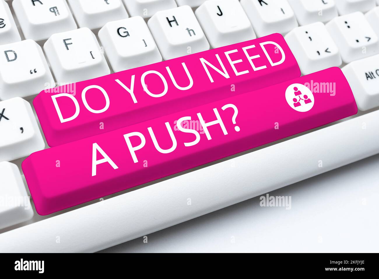 Conceptual caption Do You Need A Push. Business idea Tell us if you can ...