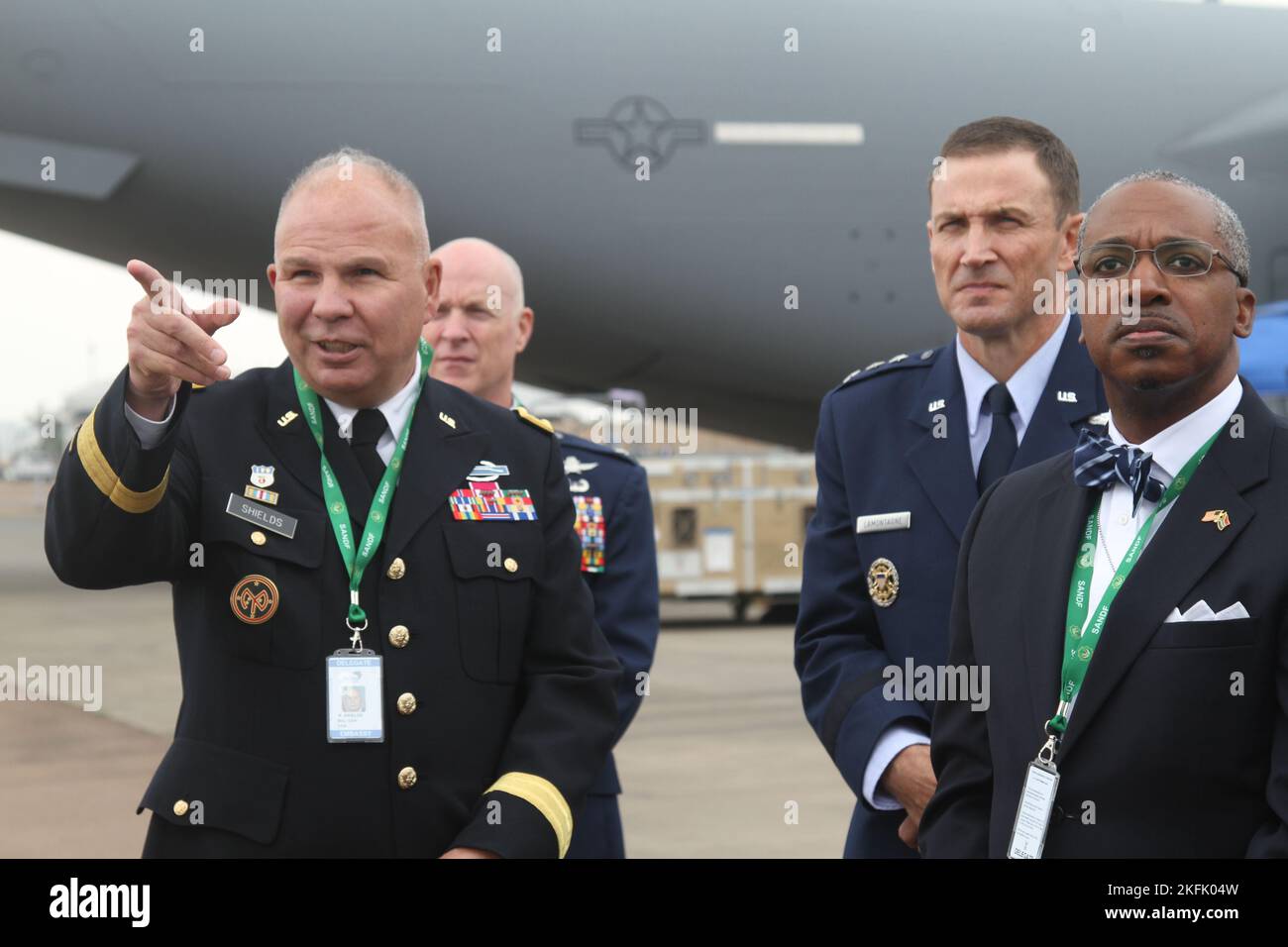 Army Maj. Gen. Raymond Shields, left, the adjutant general of New York ...