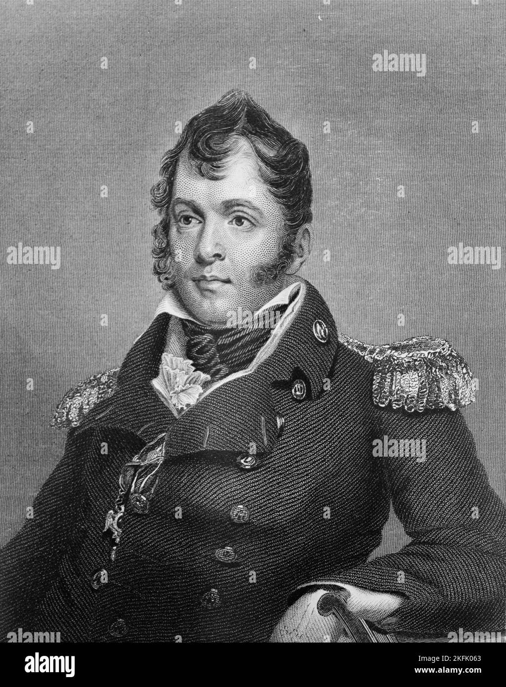 Perry, Oliver Hazard, Commodore, U.S.N. - Engraved Portrait, 1917 Stock Photo - Alamy