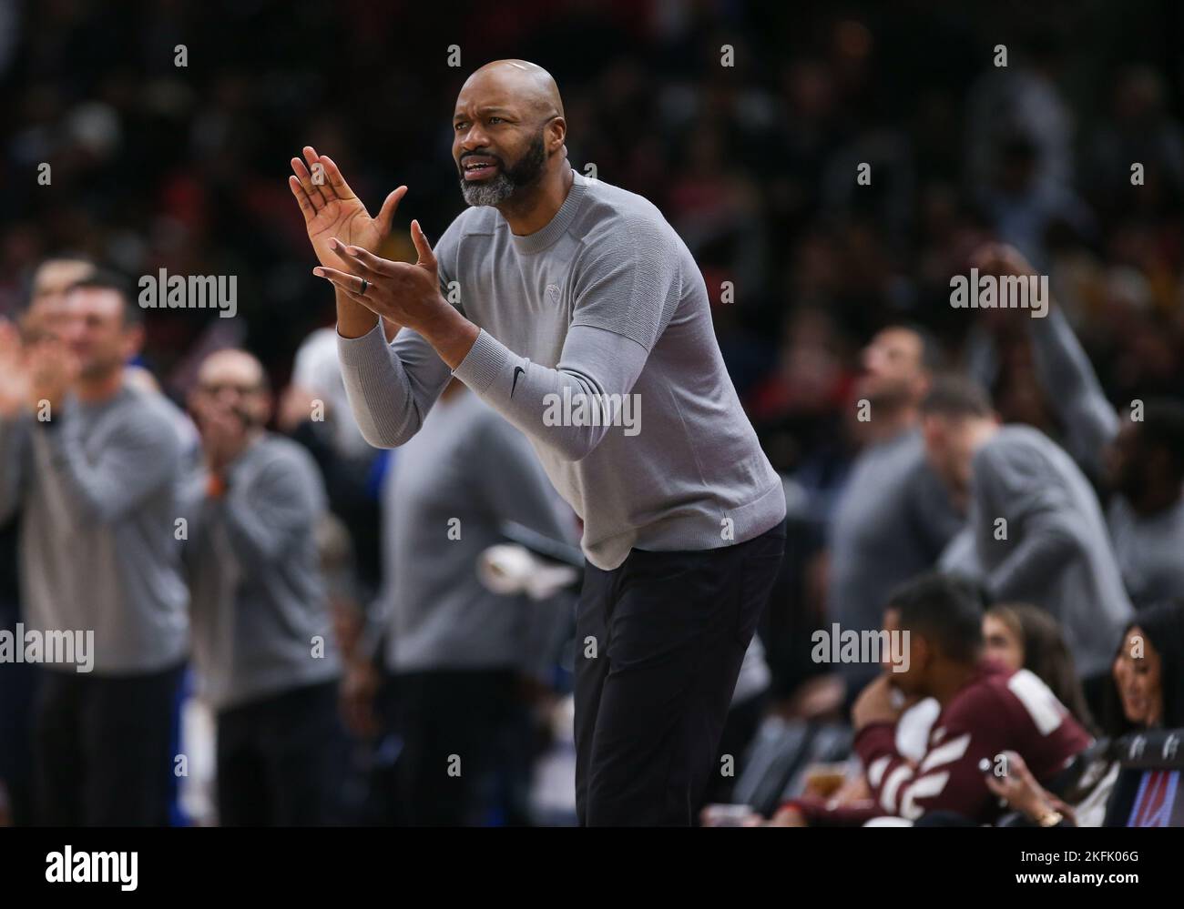 CHICAGO, IL - NOVEMBER 18: Orlando Magic head coach Jamahl Mosley ...