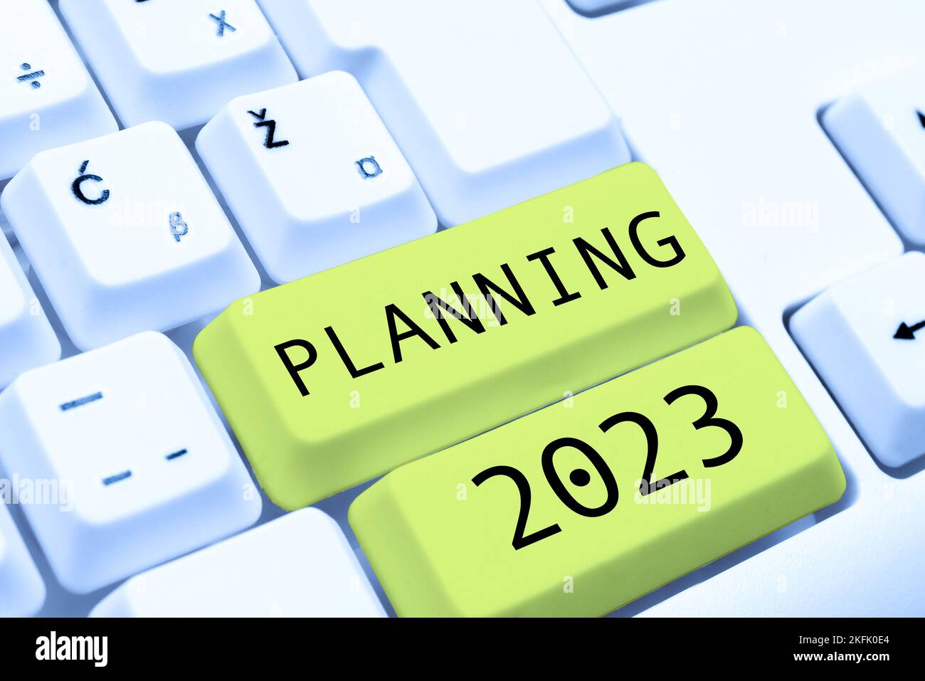 Text sign showing Planning 2023. Business overview Begin with end in ...
