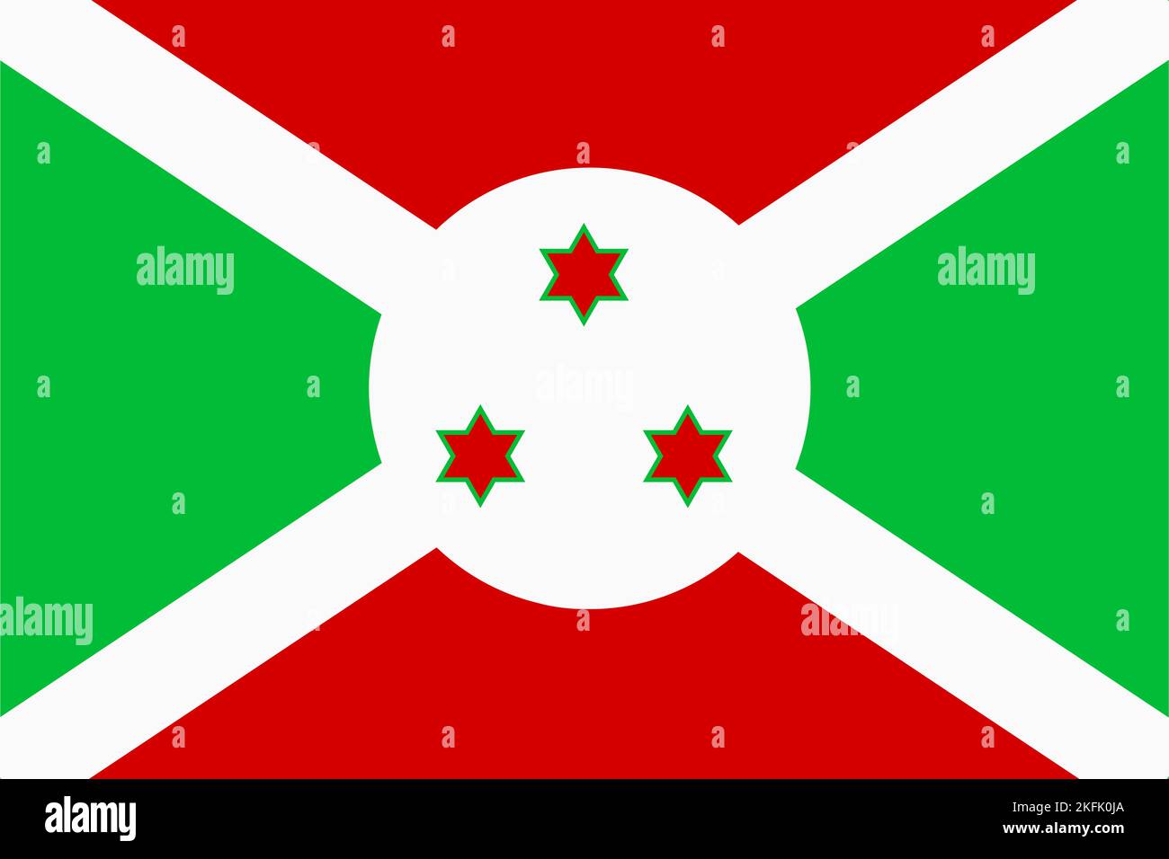 Burundi flag. Burundian national banner and patriotic symbol. Official ...