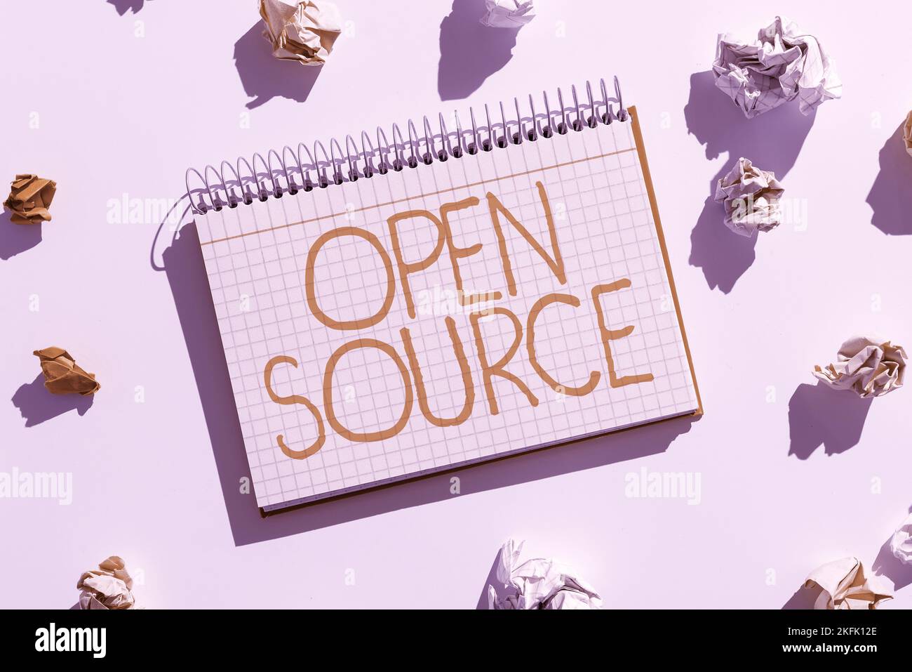 Text sign showing Open Source. Business showcase denoting software which original source code ...