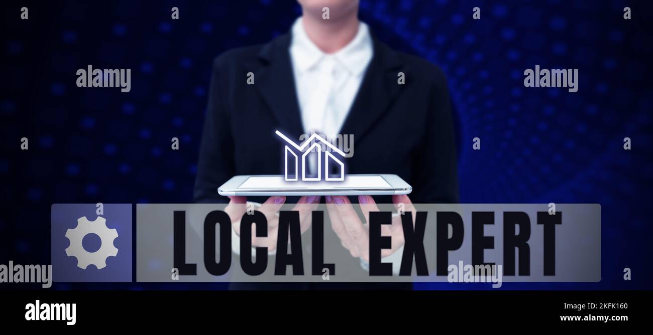 Inspiration showing sign Local Expert. Business overview offers ...