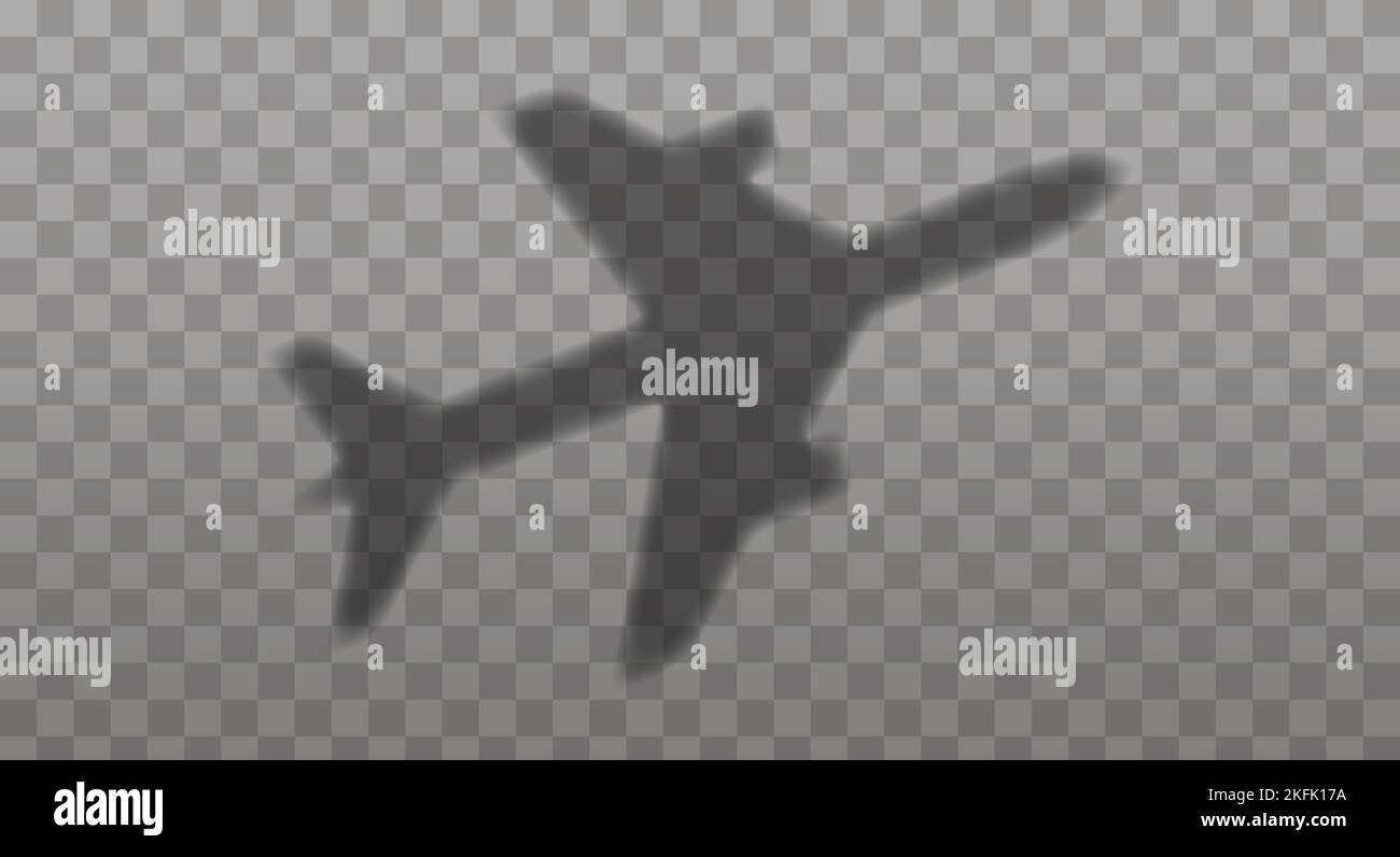 The shadow of a passenger plane. Business jet airplane silhouette ...