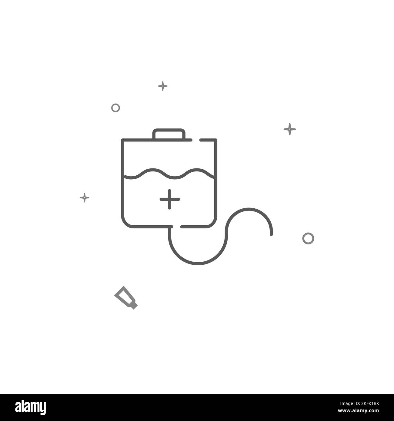 Intravenous dropper line simple line icon. Symbol, pictogram, sign ...