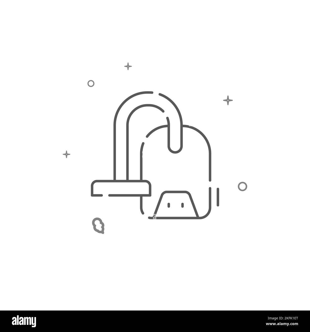 A vacuum cleaner simple line icon. Symbol, pictogram, sign isolated on ...