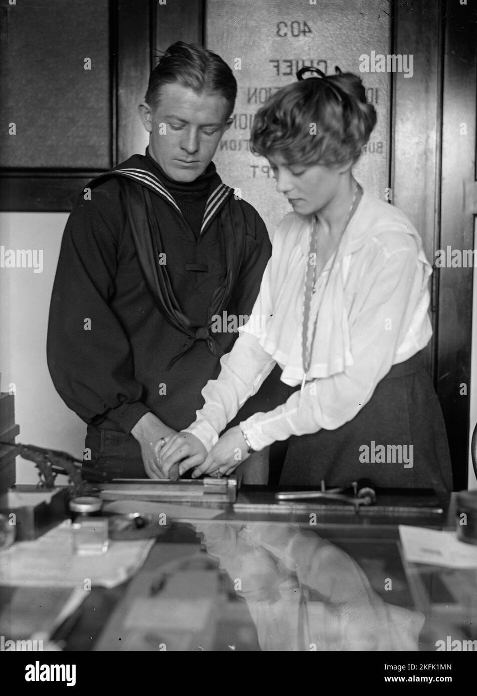 Navy Department, U.S. Intelligence Bureau, Finger Print Department ...